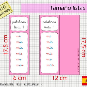 Spanish Montessori Pink Series Reading Lists (digital Download) - Etsy