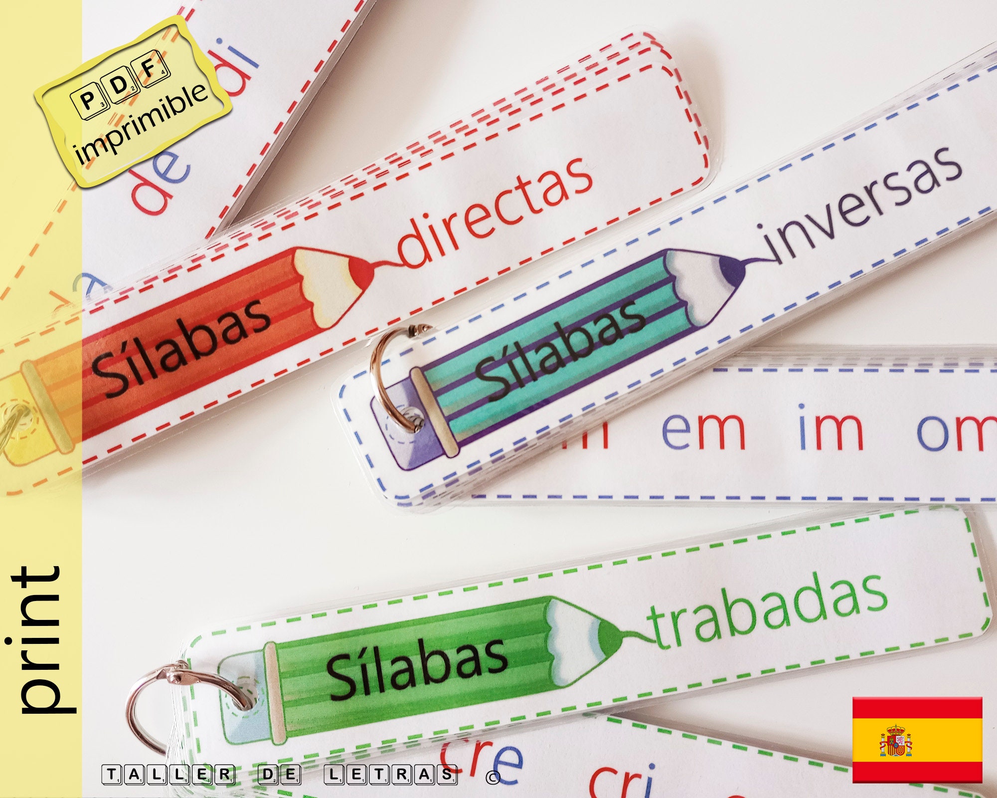 Spanish Syllables Game, Game Teaching Syllables, Spanish Material for ...