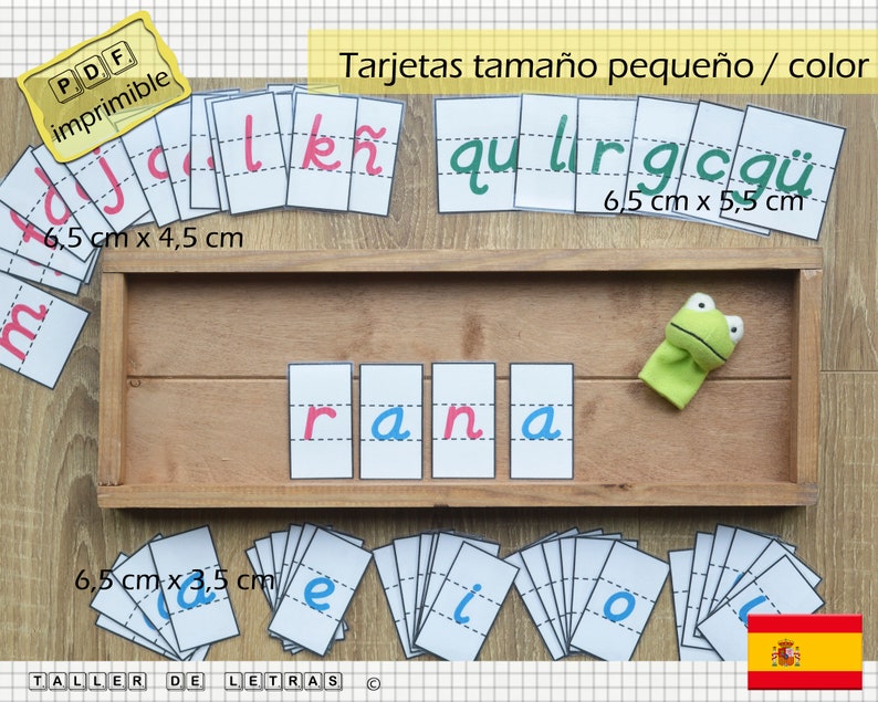 Spanish Montessori Movable Alphabet Cards, Printable Abecedario (PDF ...