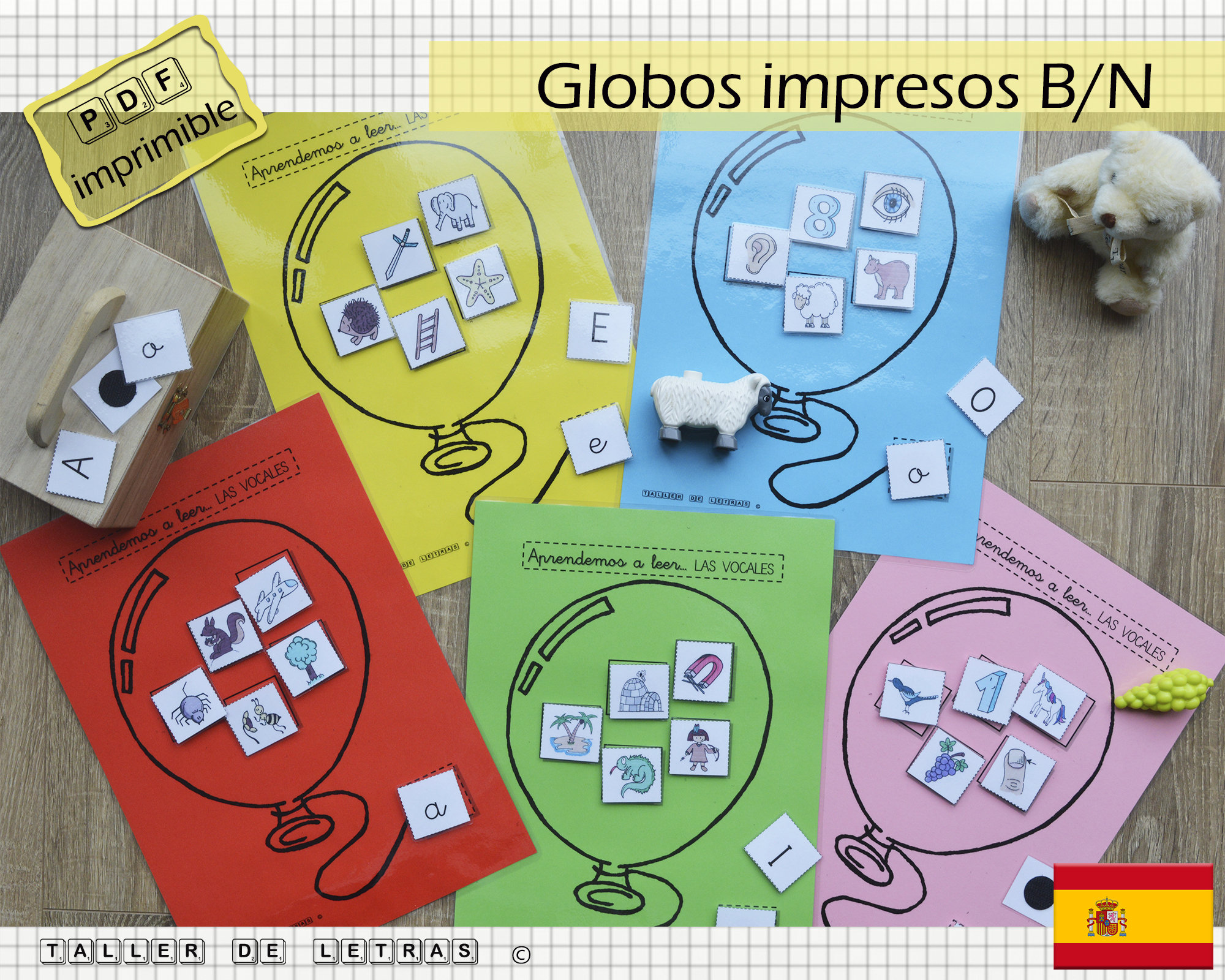 Juego de vocales en español, Material lectoescritura, Material ...