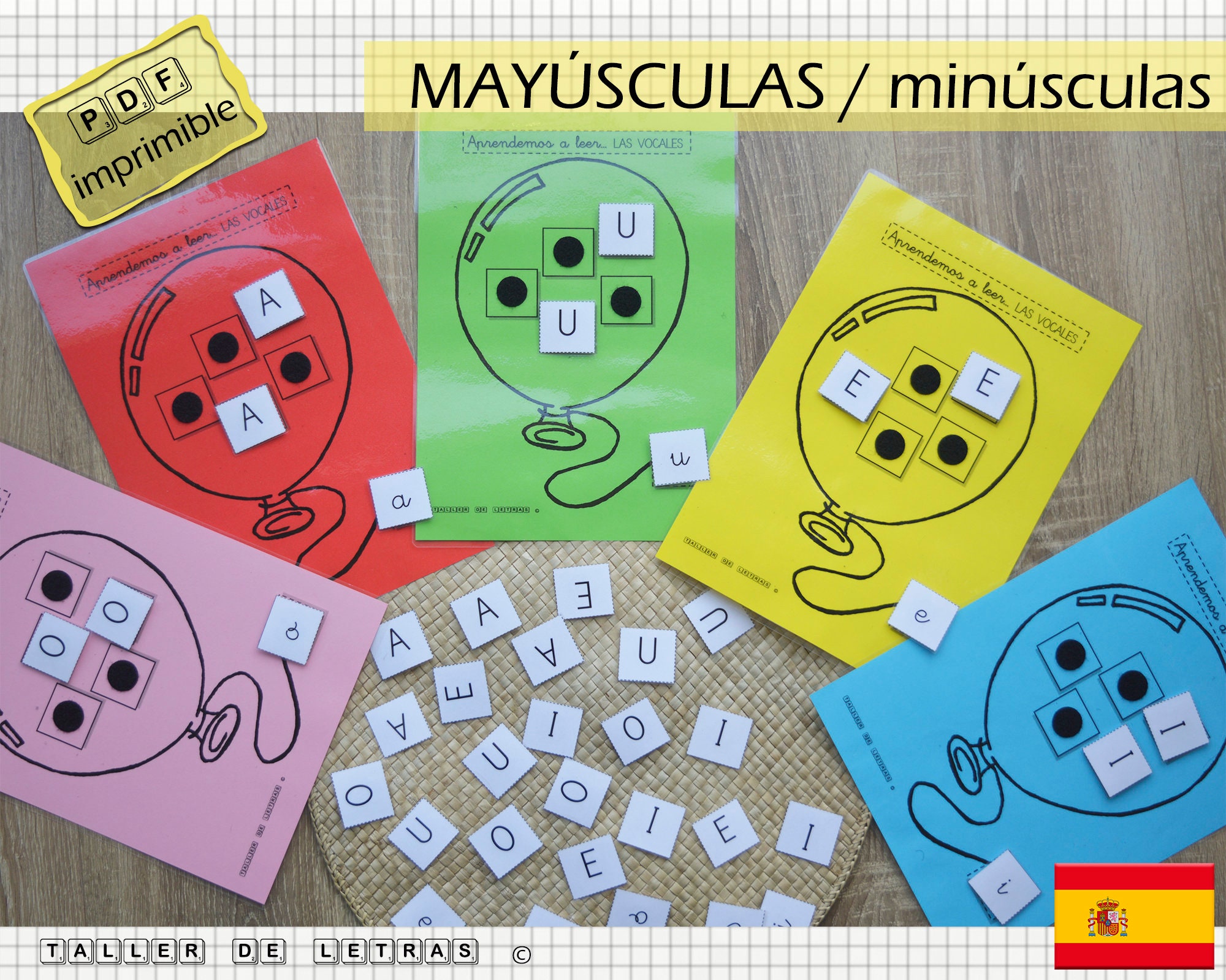 Juego de vocales en español, Material lectoescritura, Material ...