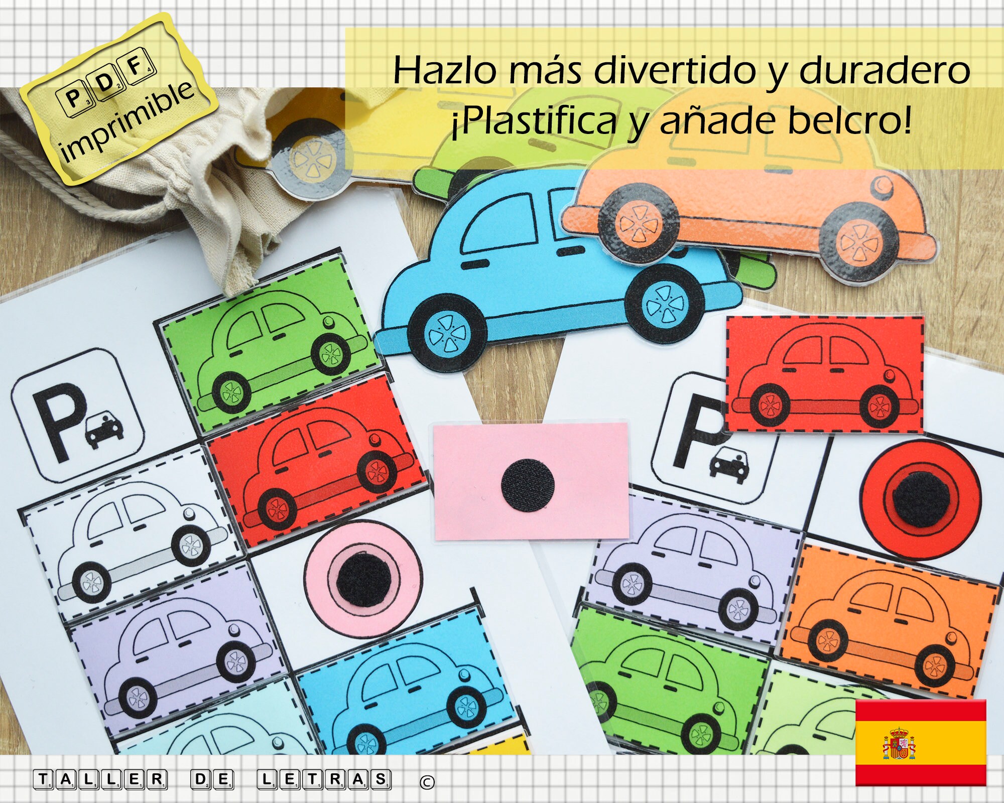 Lotto / Bingo Color Matching Game in Spanish, Educational Activity Game ...