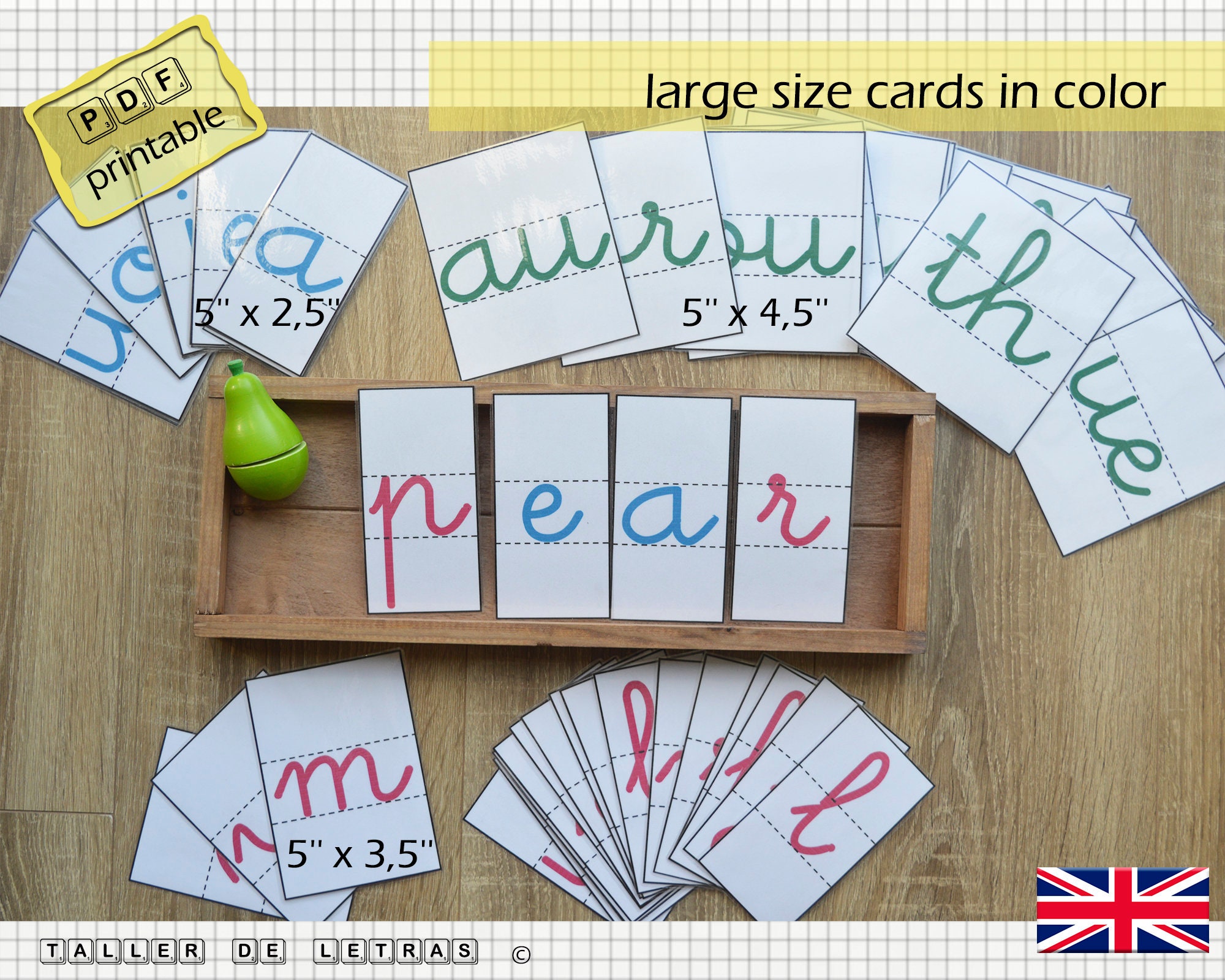 Montessori Movable Alphabet in English, Cursive Alphabet Letter Cards ...