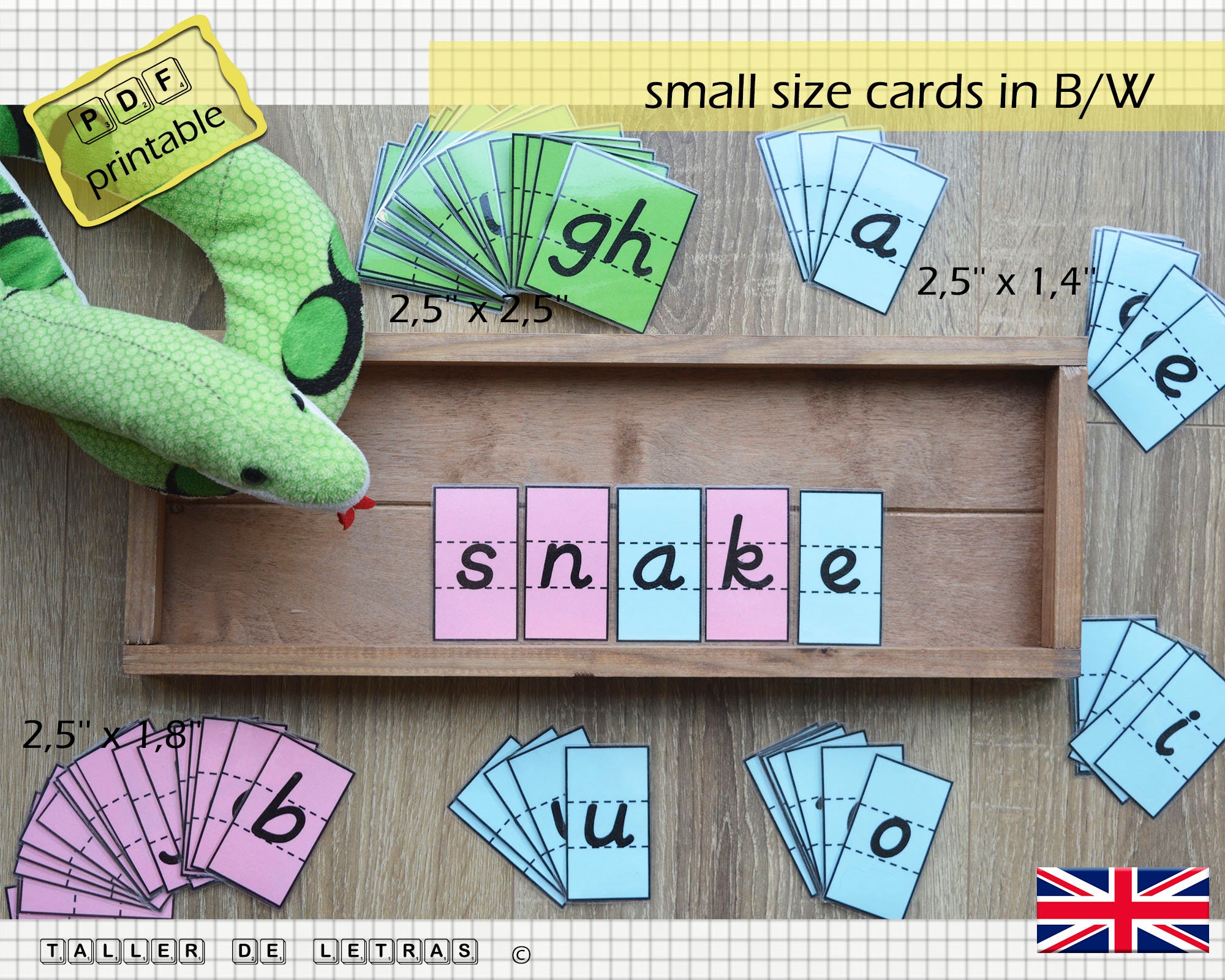 Montessori Movable Alphabet in English, Alphabet Letter Cards in ...