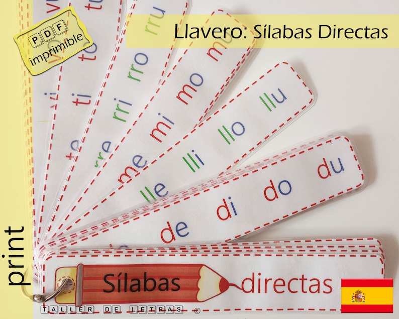 Spanish Syllables Game, Game Teaching Syllables, Spanish Material for ...