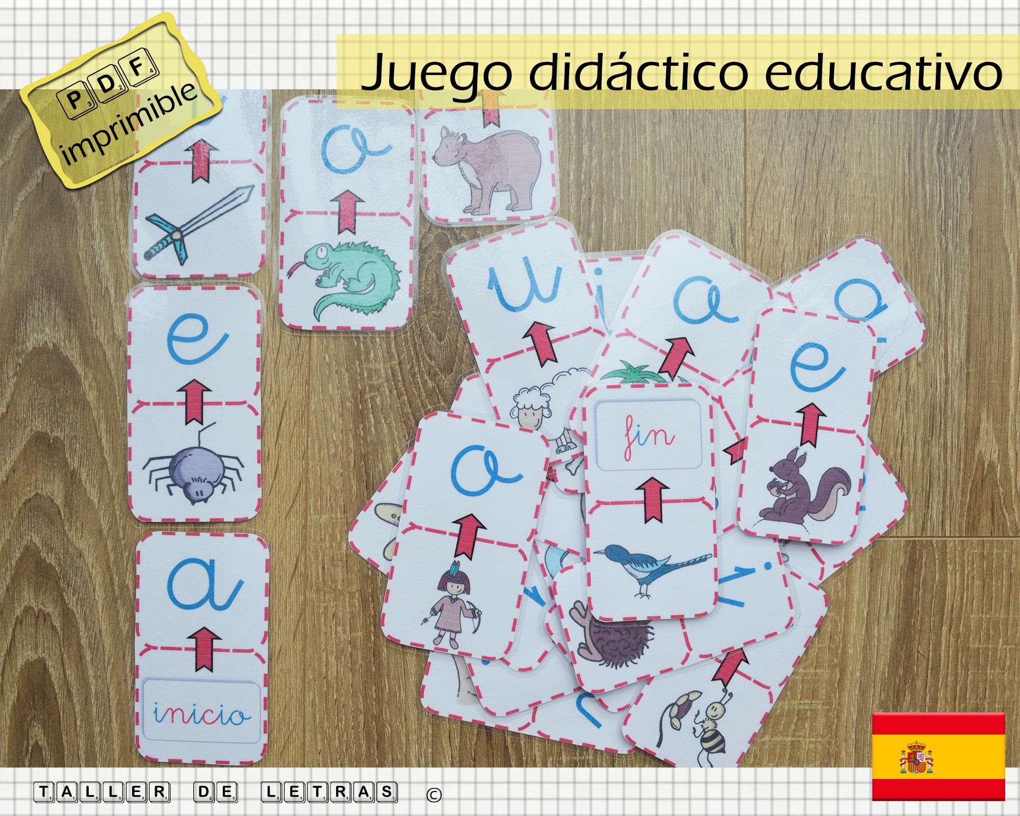 Juego de vocales en español, Juego educativo para aprender las vocales ...