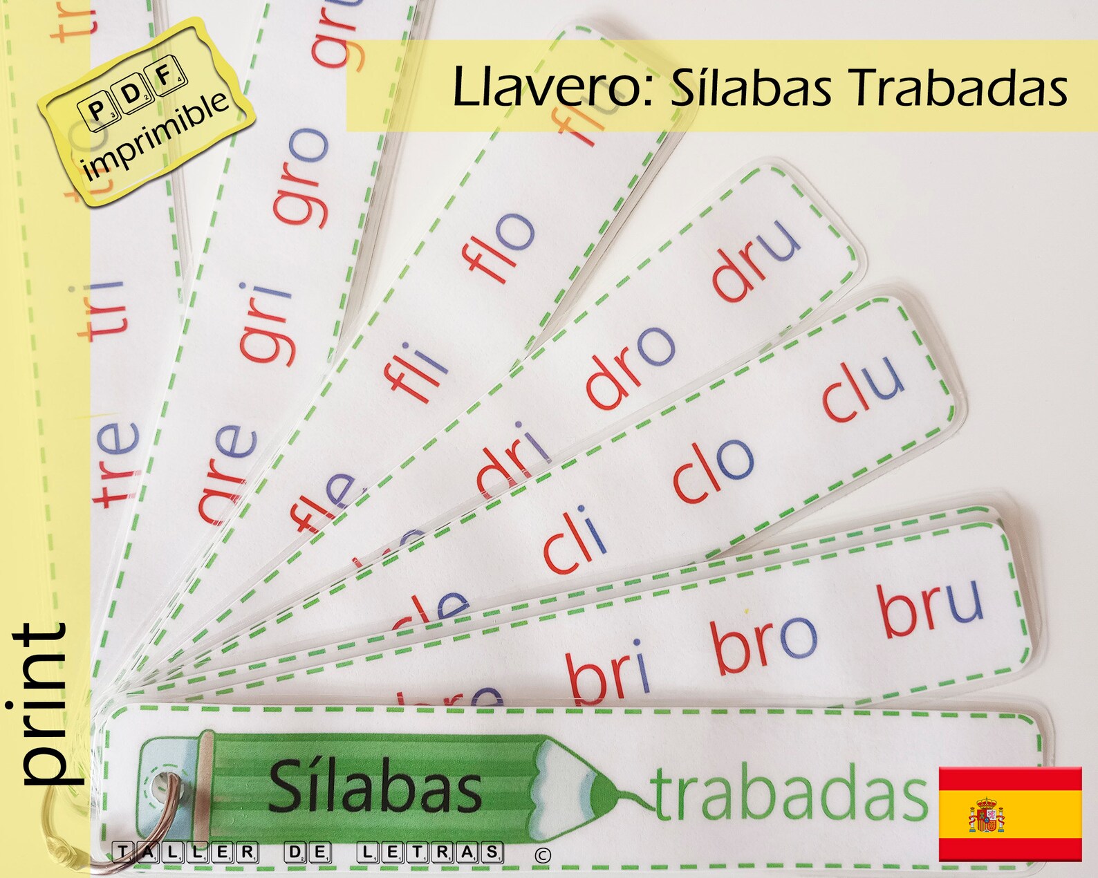 Spanish Syllables Game, Game Teaching Syllables, Spanish Material for ...