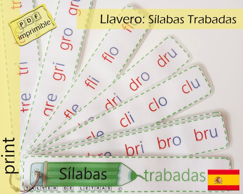 Spanish Syllables Game, Game Teaching Syllables, Spanish Material for ...