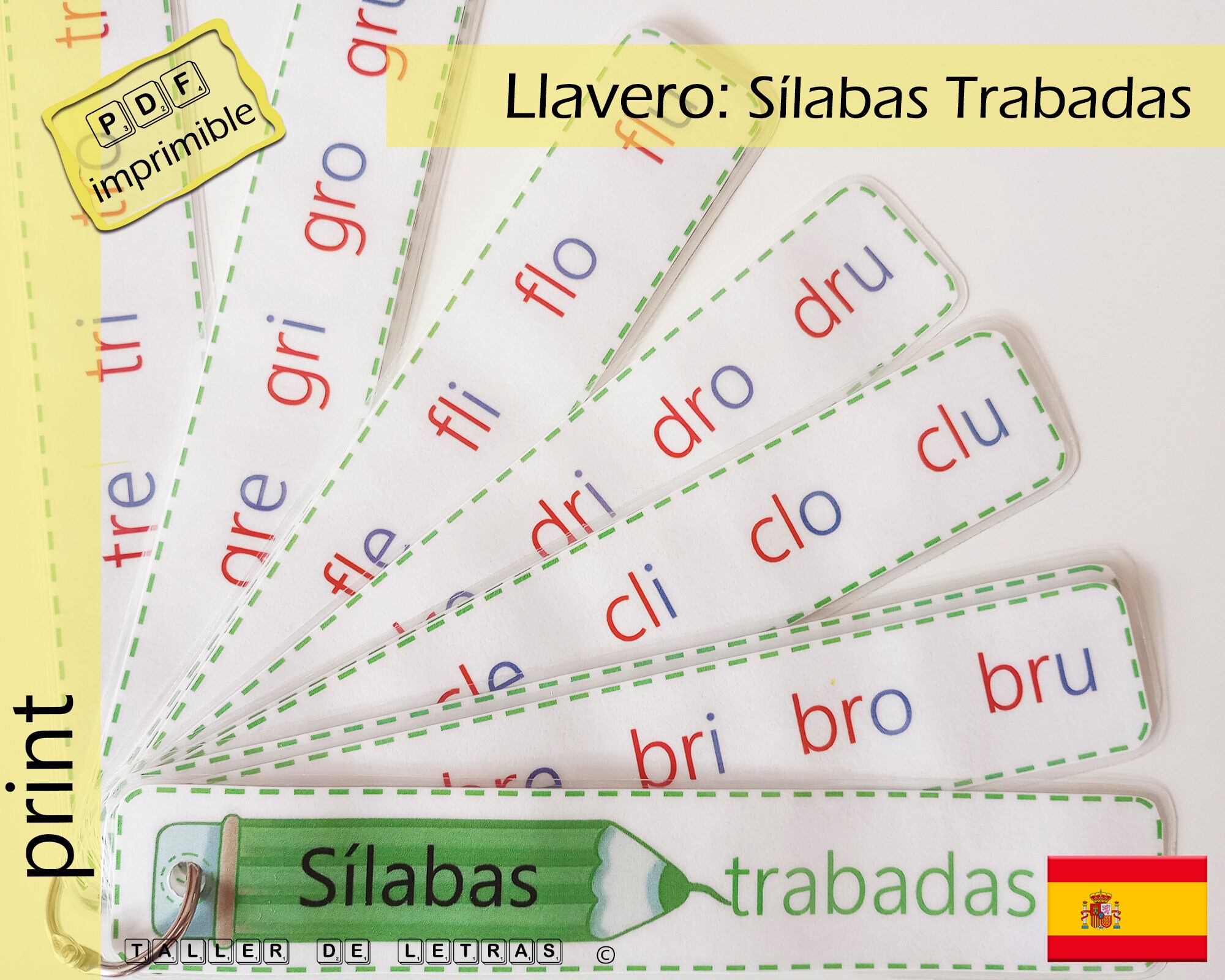 Spanish Syllables Game, Game Teaching Syllables, Spanish Material for ...