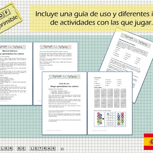 Lotto / Bingo Color Matching Game in Spanish, Educational Activity Game ...