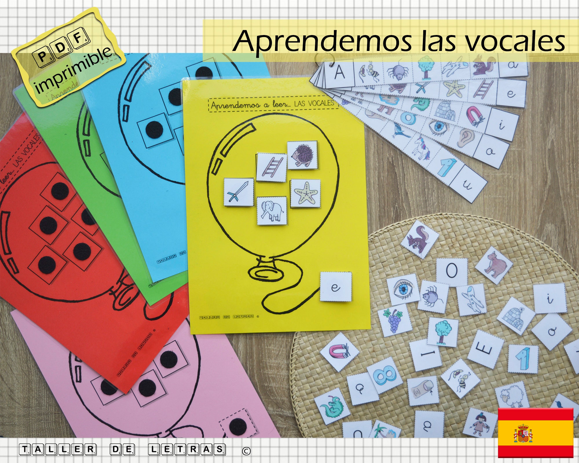 Juego de vocales en español, Material lectoescritura, Material ...
