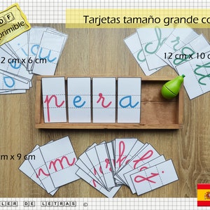 Spanish Montessori Alphabet Cards, Cursive Letters (digital Download ...