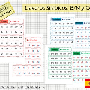 Spanish Syllables Game, Game Teaching Syllables, Spanish Material for ...