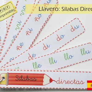 Spanish Syllable Flashcards, Cursive Learning Game (digital Download ...