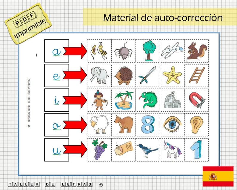 Juego de vocales en español, Juego educativo para aprender las vocales ...