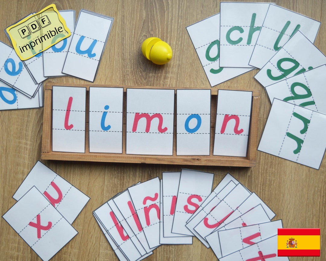 Tarjetas Alfabeto Movil Montessori Español. Tarjetas Abecedario Movil ...