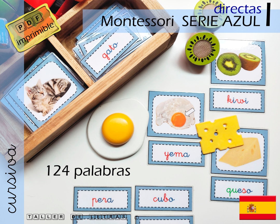 Spanish Montessori Flash Cards, CVCV Words, Learn to Read (digital ...