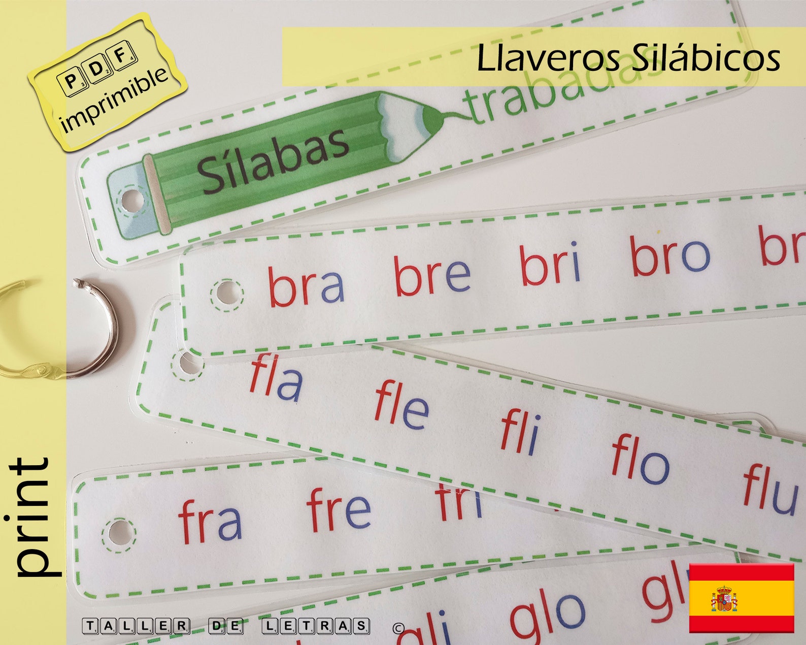 Spanish Syllables Game, Game Teaching Syllables, Spanish Material for ...
