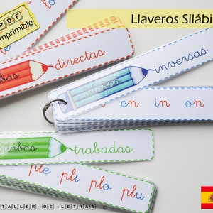 Spanish Syllable Flashcards, Cursive Learning Game (digital Download ...