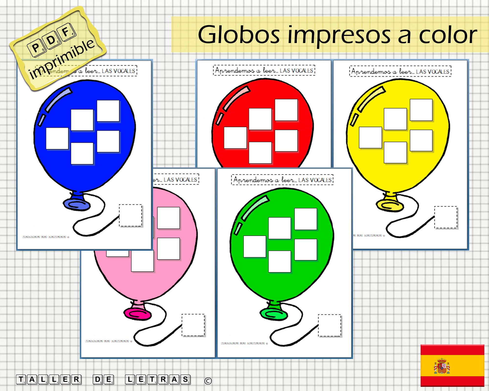 Juego de vocales en español, Material lectoescritura, Material ...