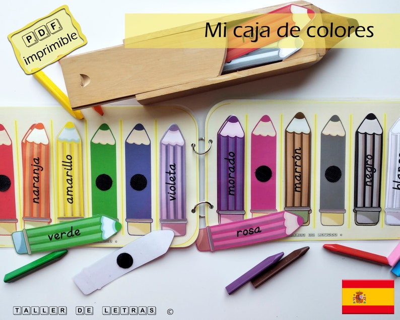 Spanish Color Matching Game, Toddler Learning Colors (digital Download ...