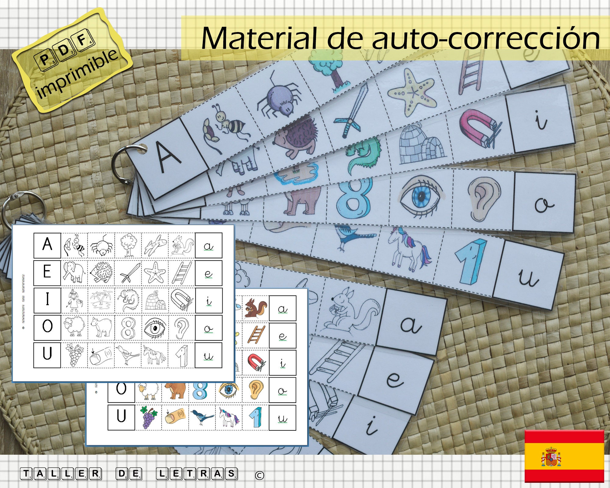 Juego de vocales en español, Material lectoescritura, Material ...