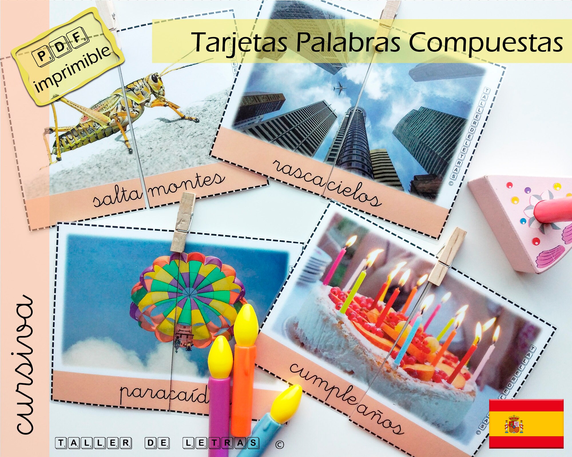 Spanish Compound Words Cards, Spanish Grammar of Compound Words ...