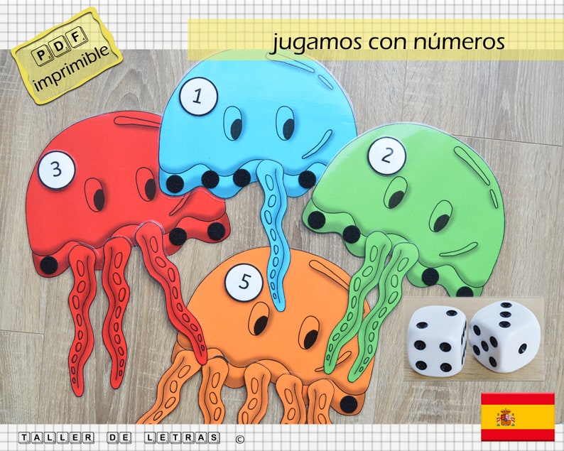 Spanish Color Matching Game, Jellyfish Theme (digital Download) - Etsy