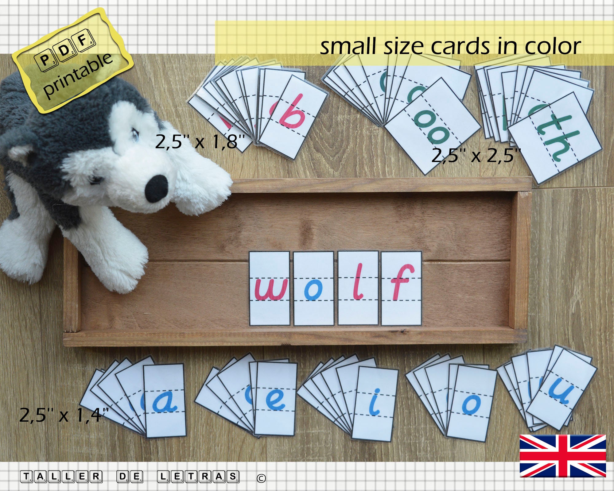 Montessori Movable Alphabet in English, Alphabet Letter Cards in ...