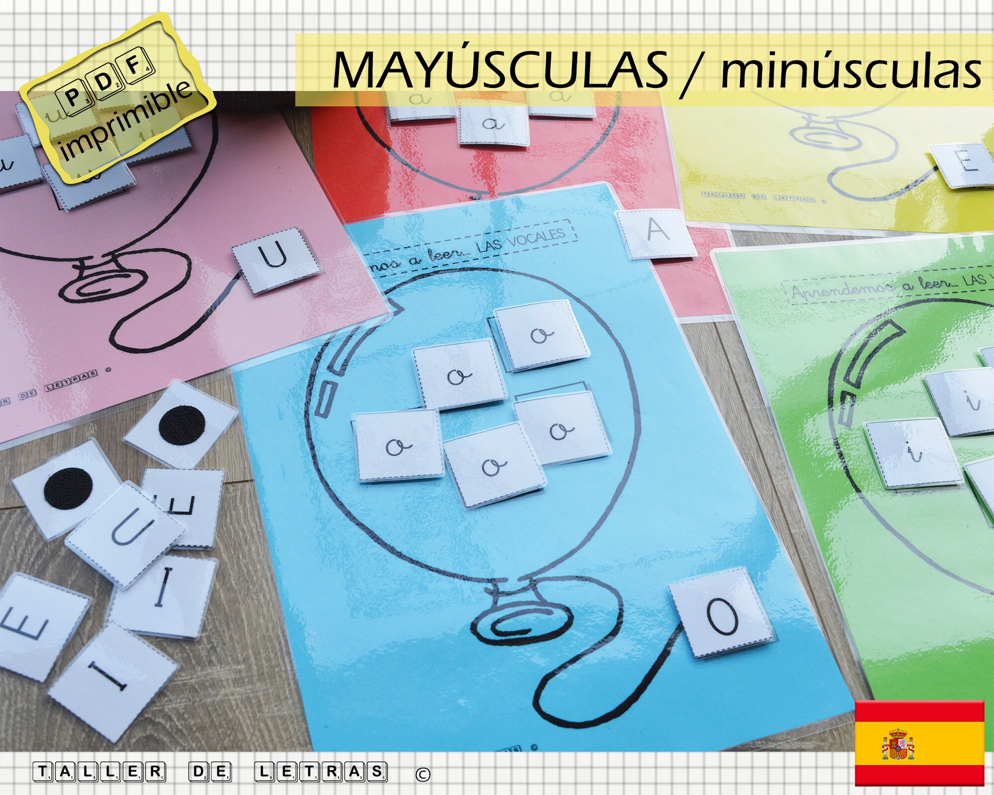 Juego de vocales en español, Material lectoescritura, Material ...