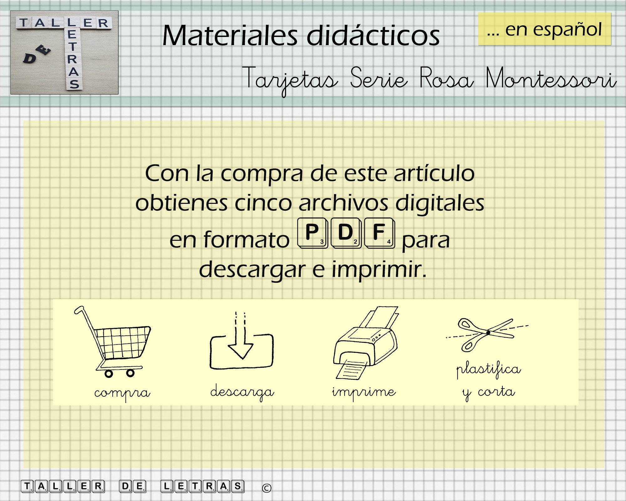 Tarjetas Serie Rosa Montessori en español, Palabras CVC CVV VCC ...
