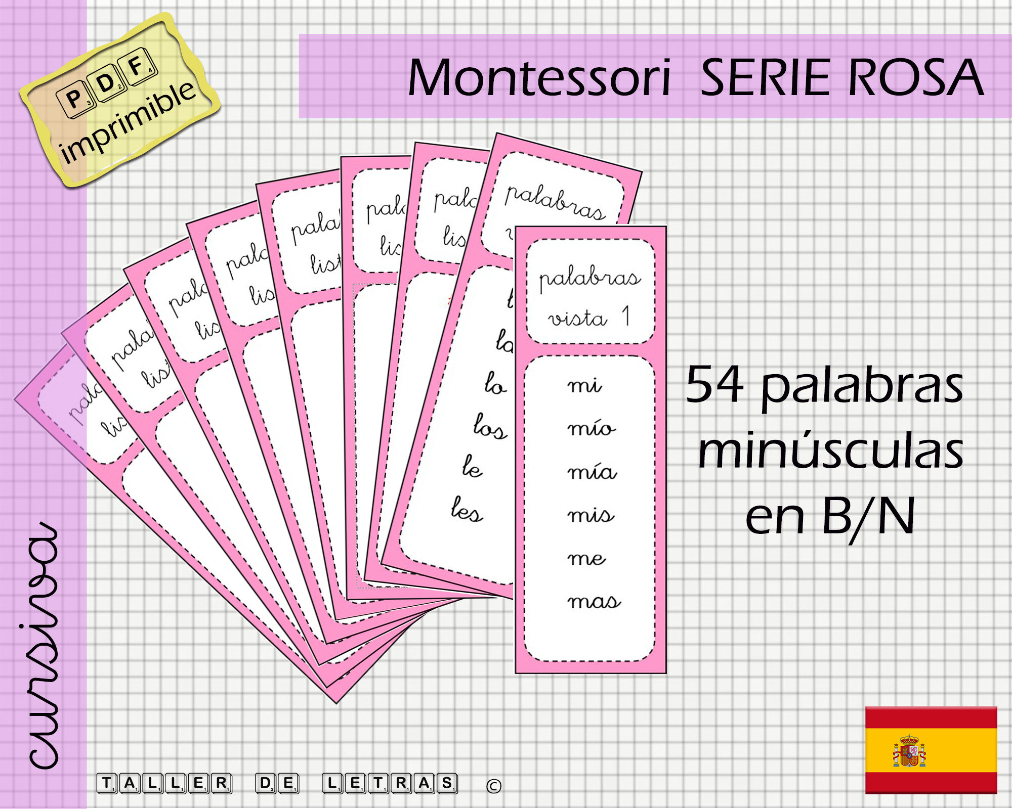 Spanish Montessori Pink Series Reading Lists (digital Download) - Etsy