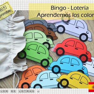 Lotto / Bingo Color Matching Game in Spanish, Educational Activity Game ...