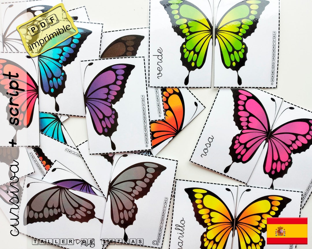 Butterfly Color Matching Game in Spanish, Learning Colors in Spanish ...