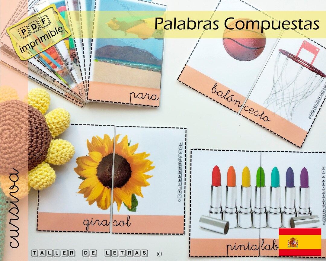 Spanish Compound Words Cards, Spanish Grammar of Compound Words ...