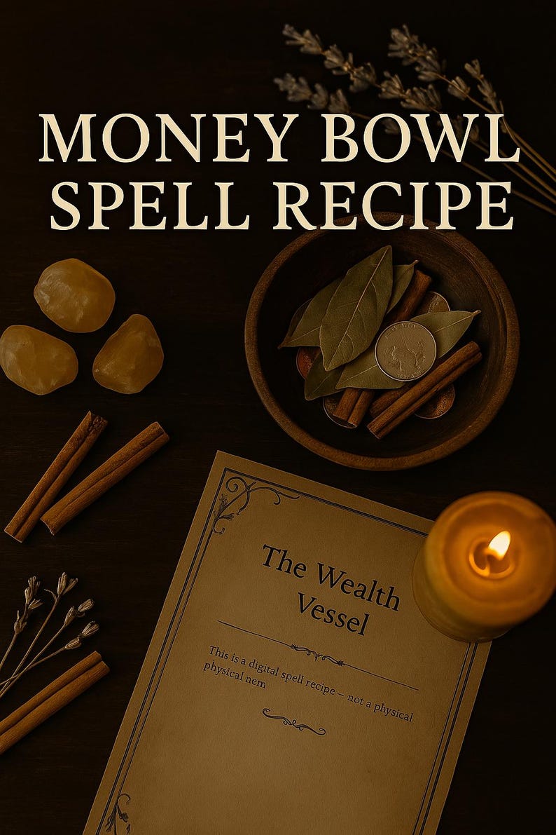 Money Bowl Spell Recipe | Wealth Vessel Ritual | Digital Grimoire Page ...