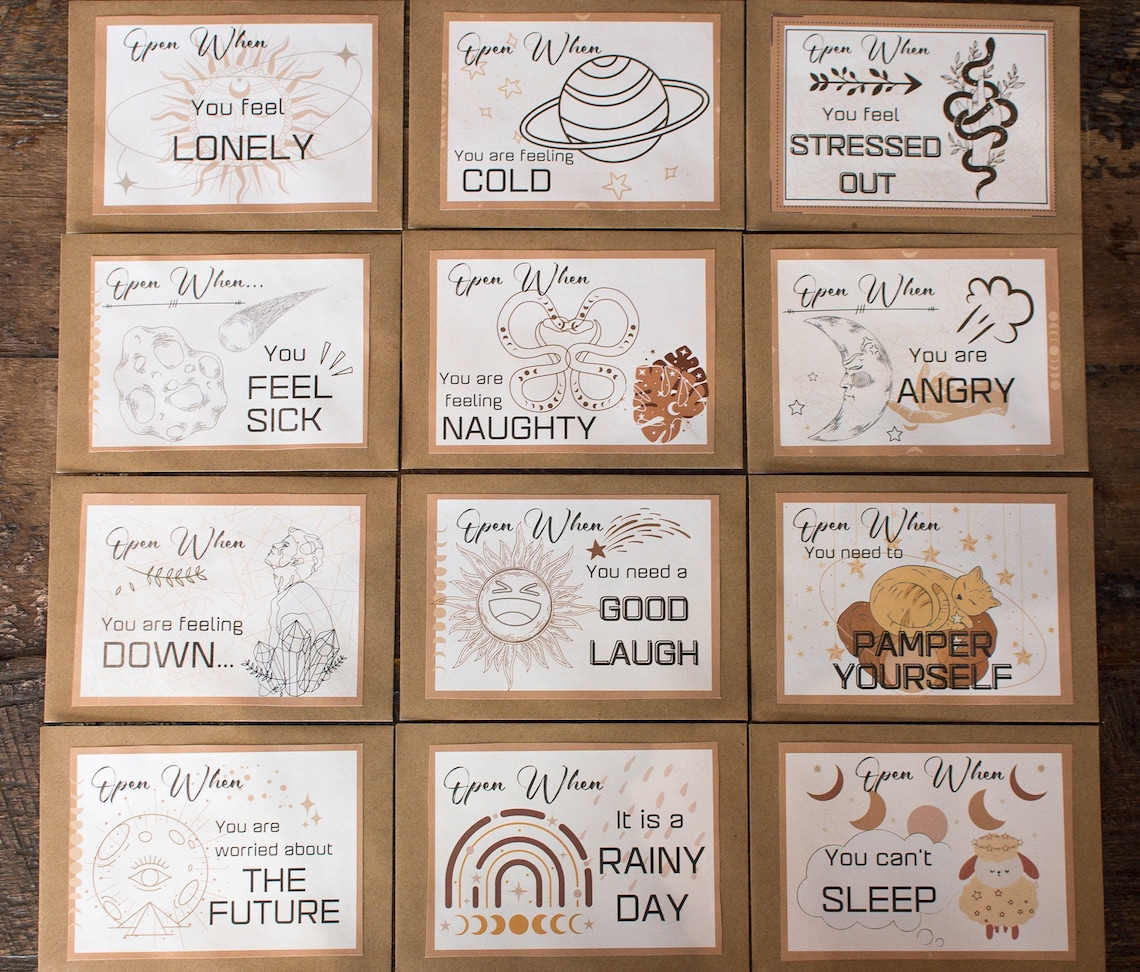 24 Printable Set of Open When Letters Anniversary Gift - Etsy