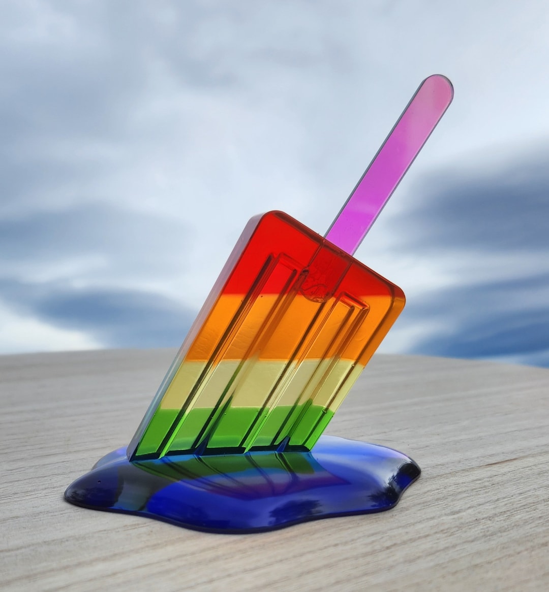 Limited Edition Pride Rainbow Resin Popsicle - Etsy