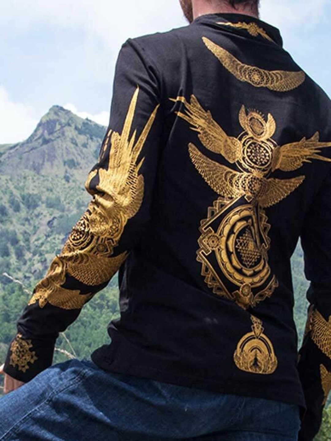 Organic Cotton Zipper Jacket Bird Tribe Sacred Geometry Clothing ...