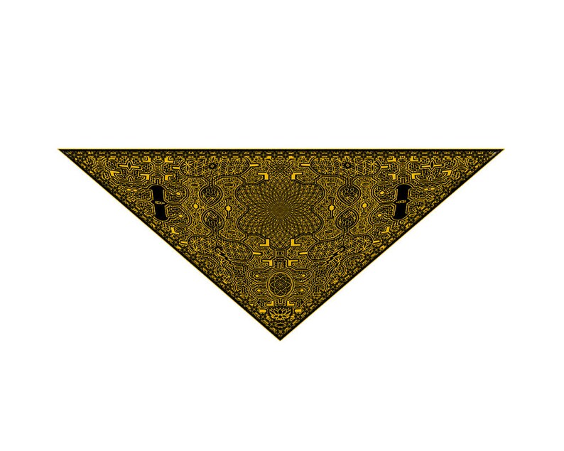 Crystal Infused Triangle Bandana Shaman Codes Sacred Geometry Seed of ...
