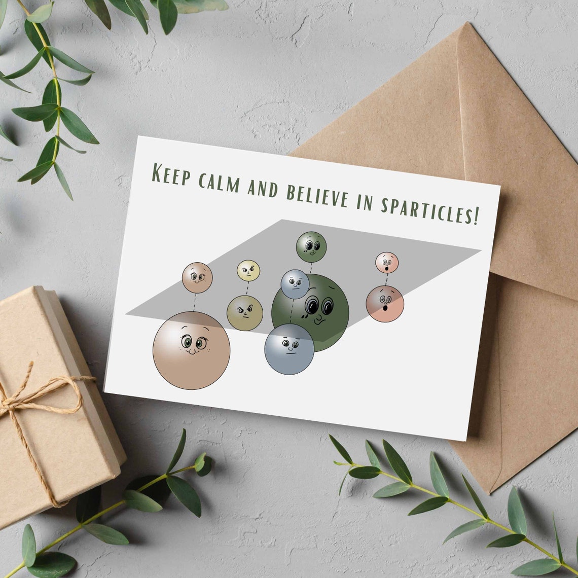 Printable Greeting Card, Particle Physics, Quantum Physics, Particles ...