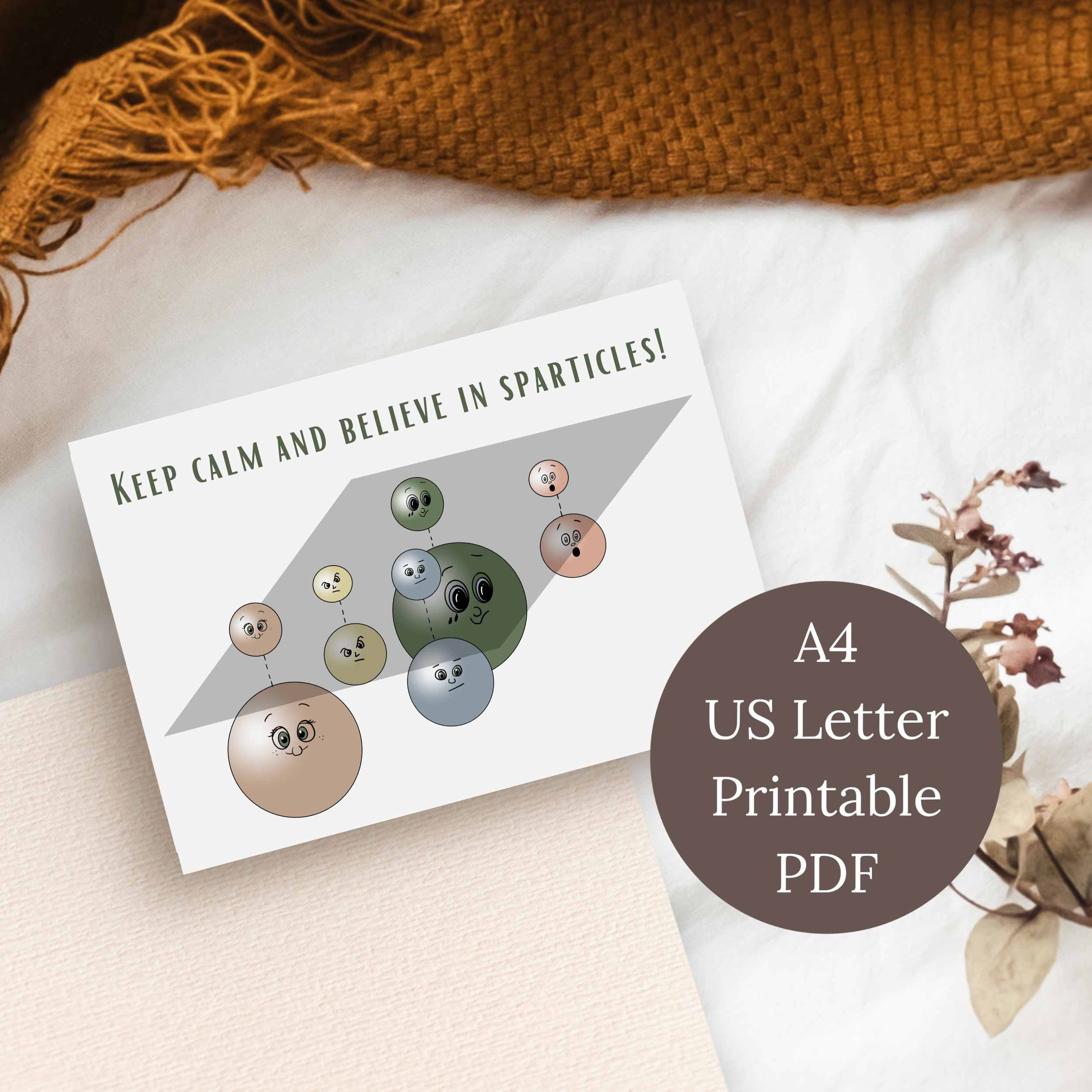 Printable Greeting Card | Particle Physics | Particles and Sparticles ...