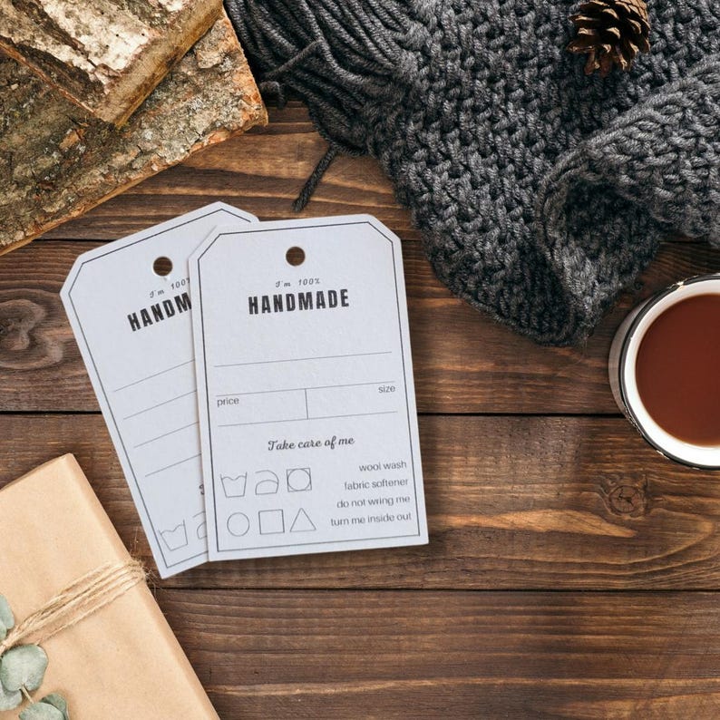 Printable Tag Washing Instructions, Handmade Products, Knit, Crochet ...