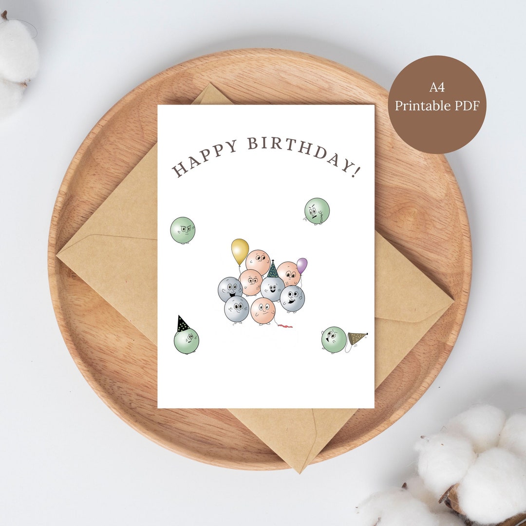 Printable Birthday Card Particle Physics Electrons - Etsy Australia