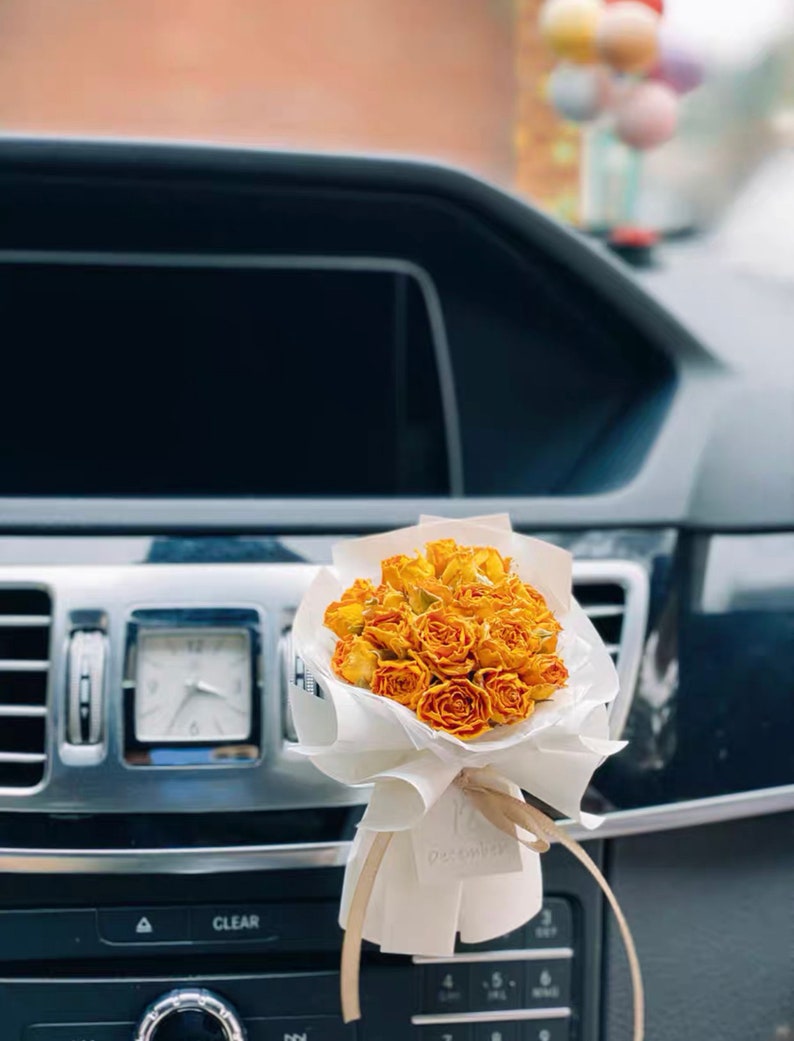 Handmade Mini Natural Dried Flower Bouquet Car Accessories - Etsy