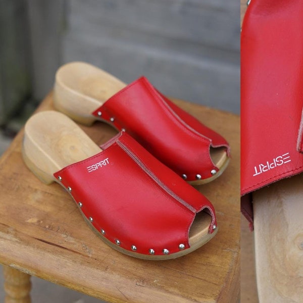 Red Clogs - Etsy