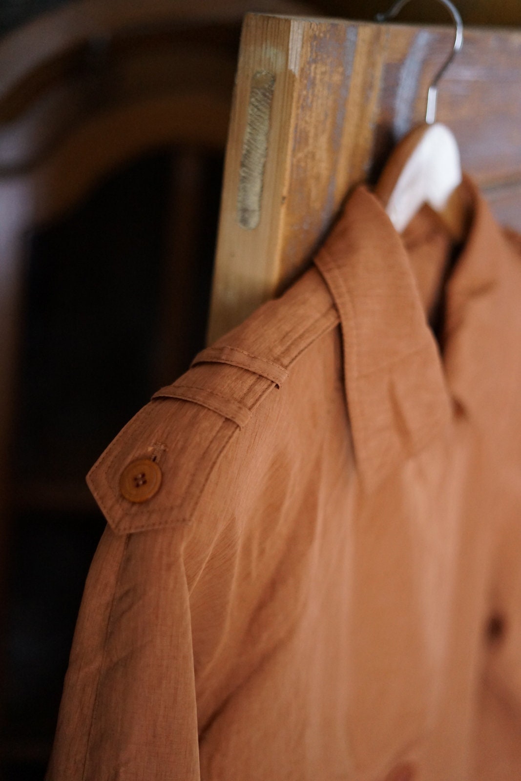 Vintage Rust Orange Color Trench Coat, Duster Coat, Windbreaker - Etsy