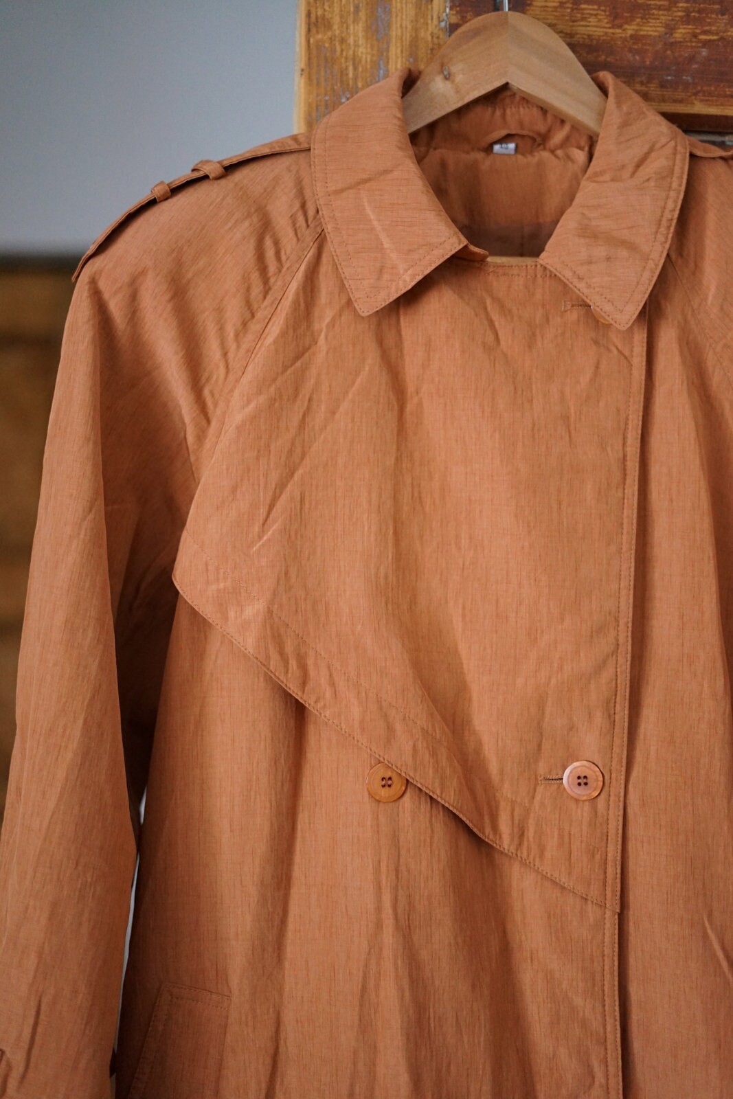 Vintage Rust Orange Color Trench Coat, Duster Coat, Windbreaker - Etsy