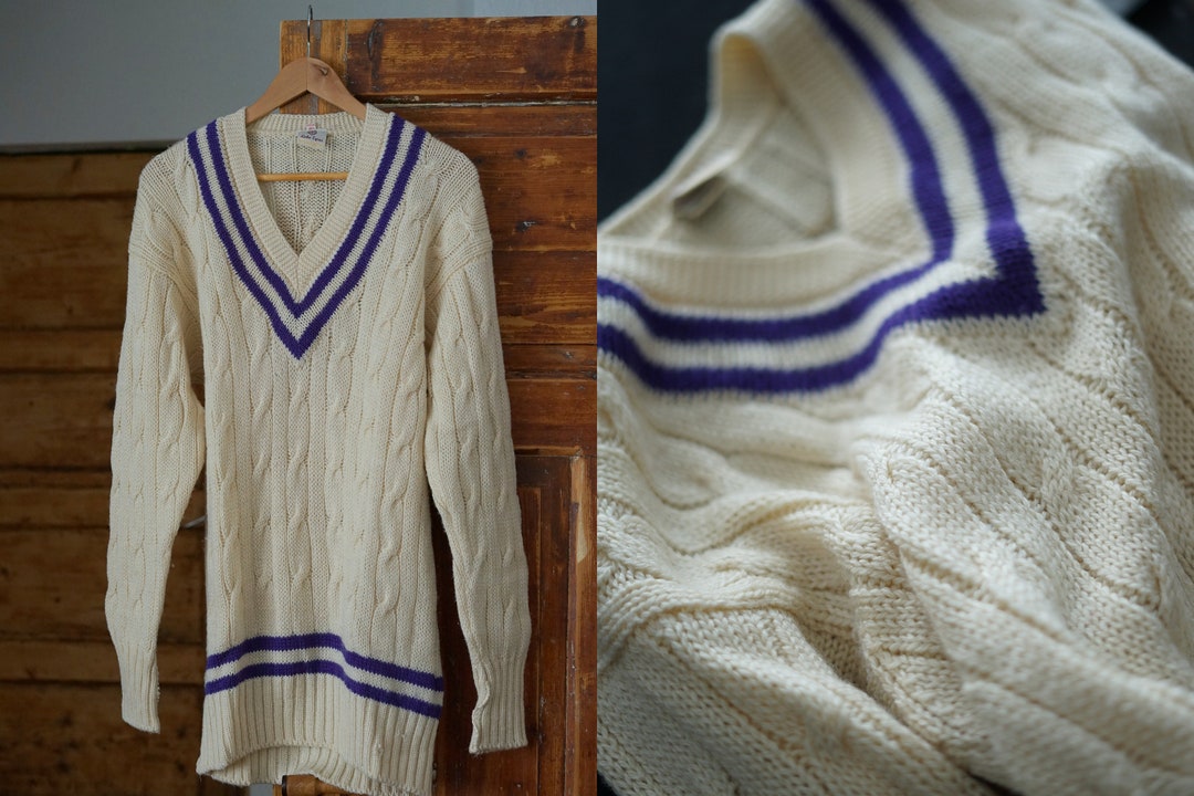 Vintage Genuine Cambridge College Varsity Preppy off White Sweater ...