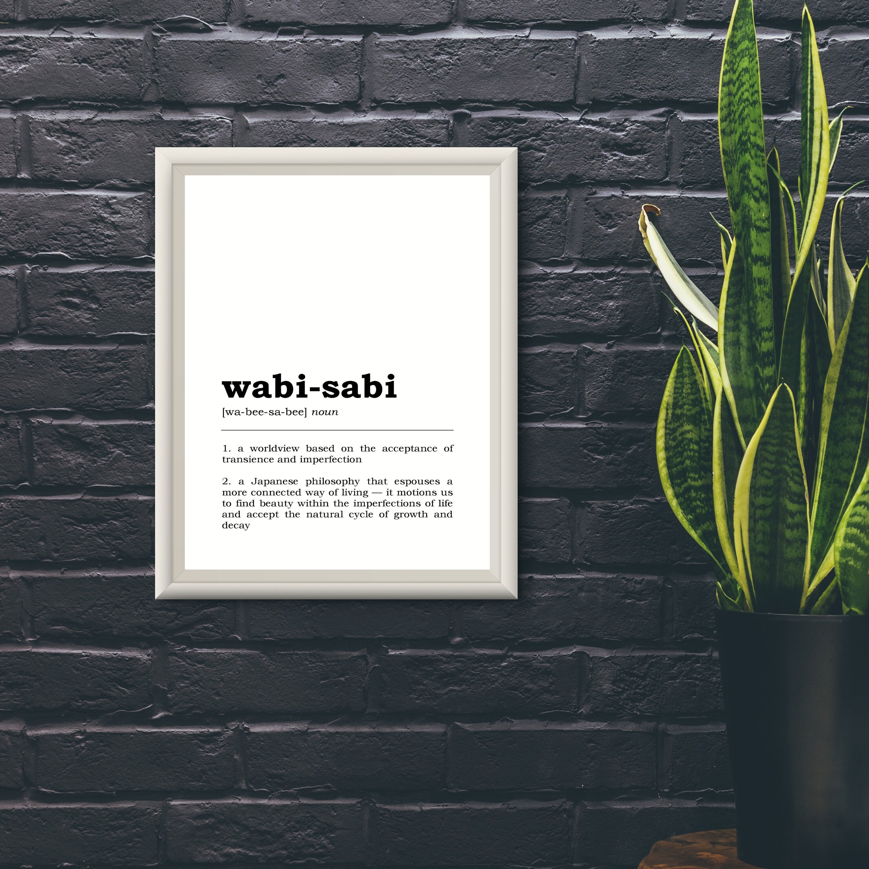 Digital Print Definition of Wabi-sabi / Japanese Philosophy / Printable ...